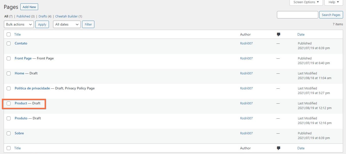 How to add a new page on Cheetah WP – Builderall Knowledgebase